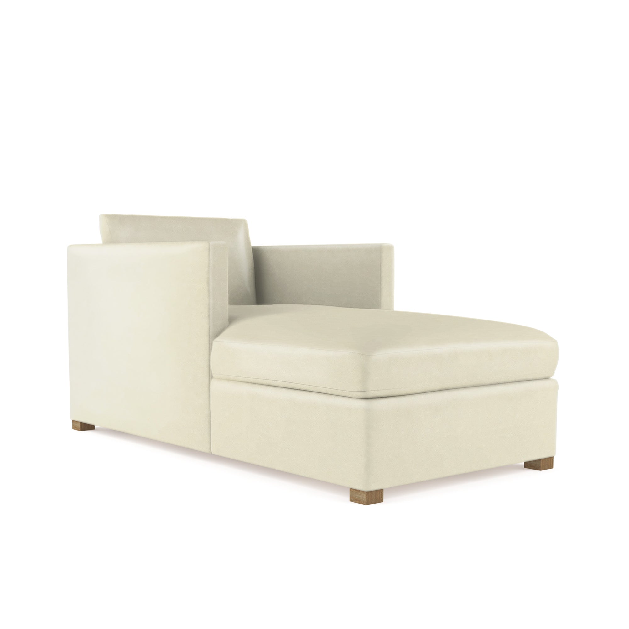 Madison Chaise - Alabaster Vintage Leather - Tandem Arbor