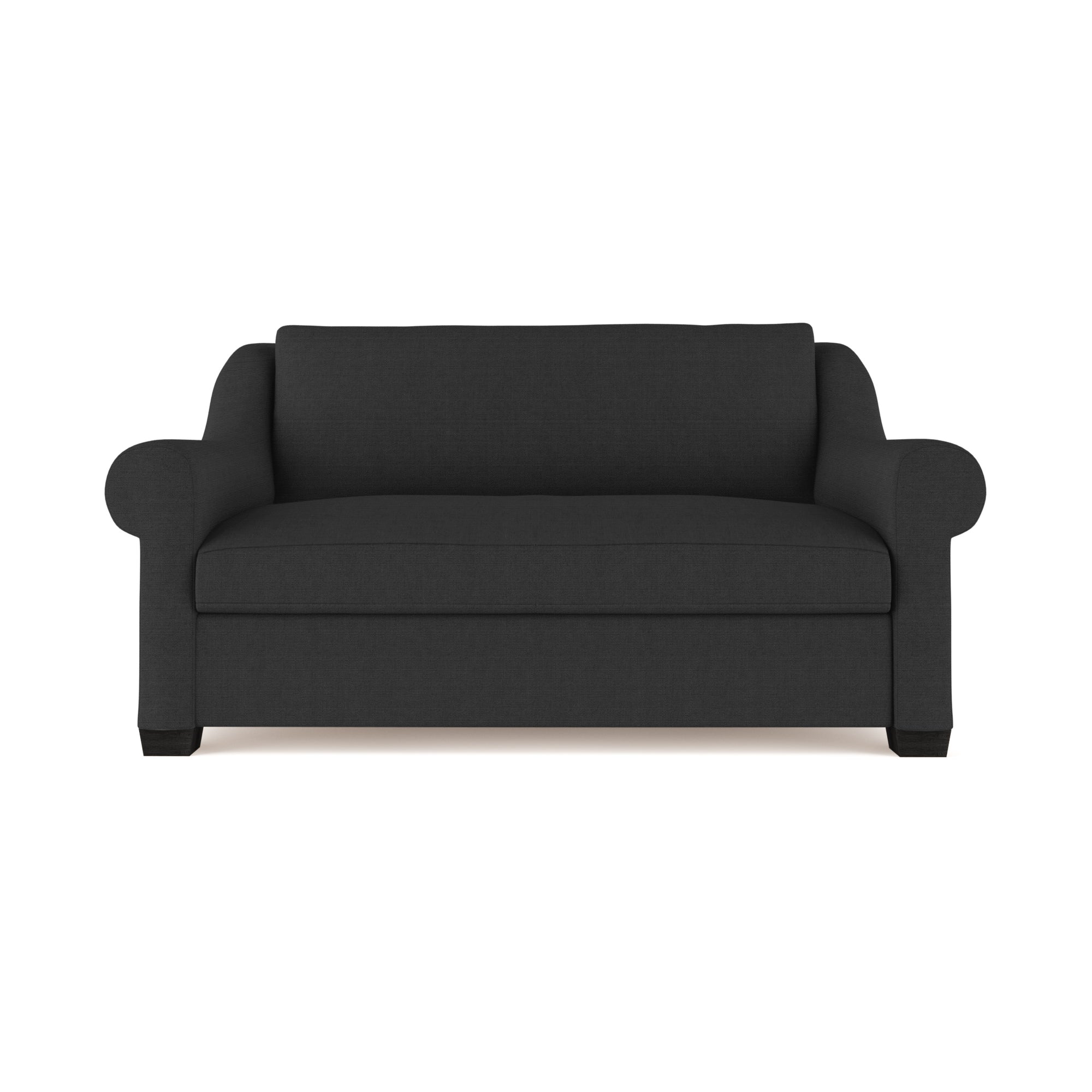 Thompson Sofa - Black Jack Box Weave Linen - Tandem Arbor
