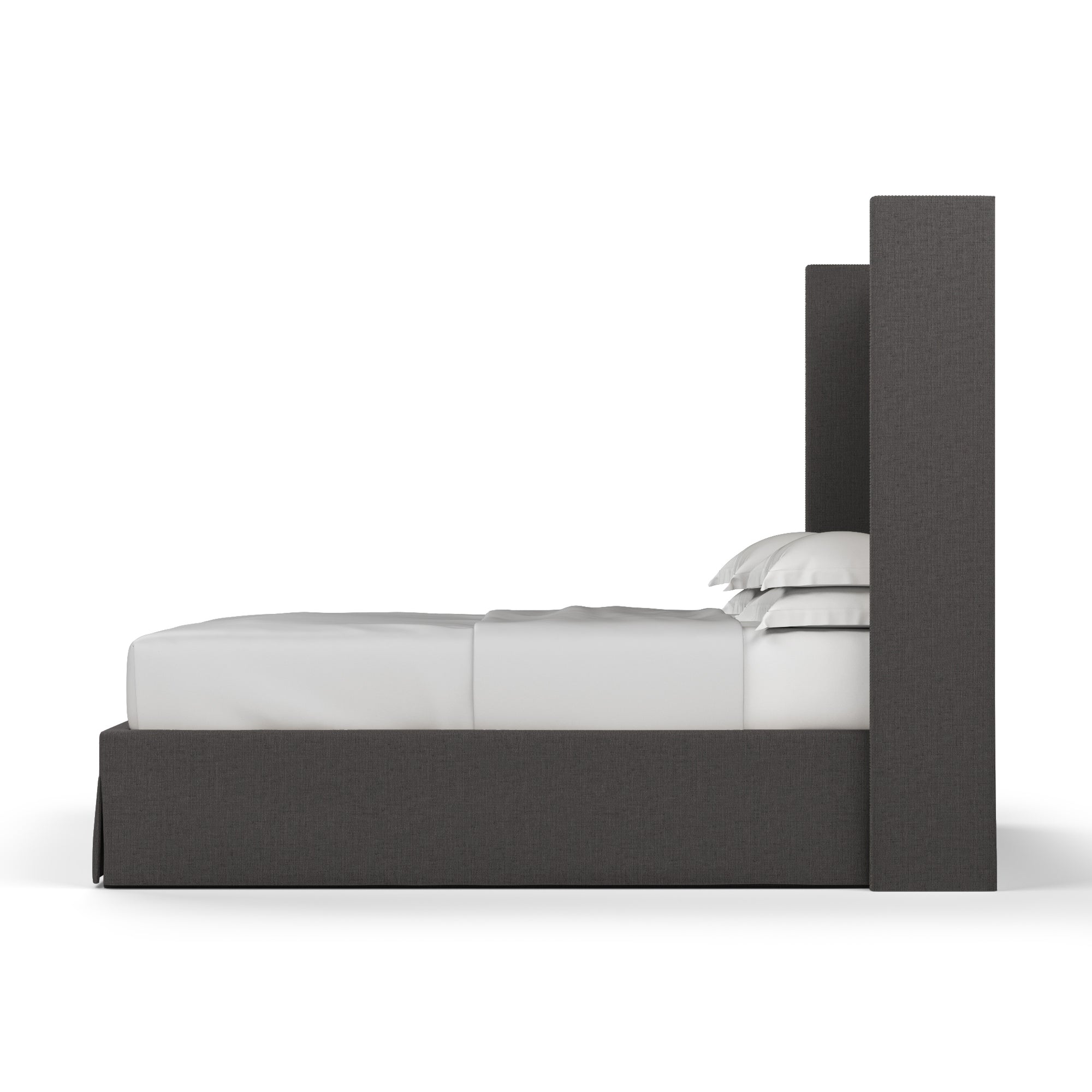 Kaiser Box Bed - Graphite Box Weave Linen - Tandem Arbor