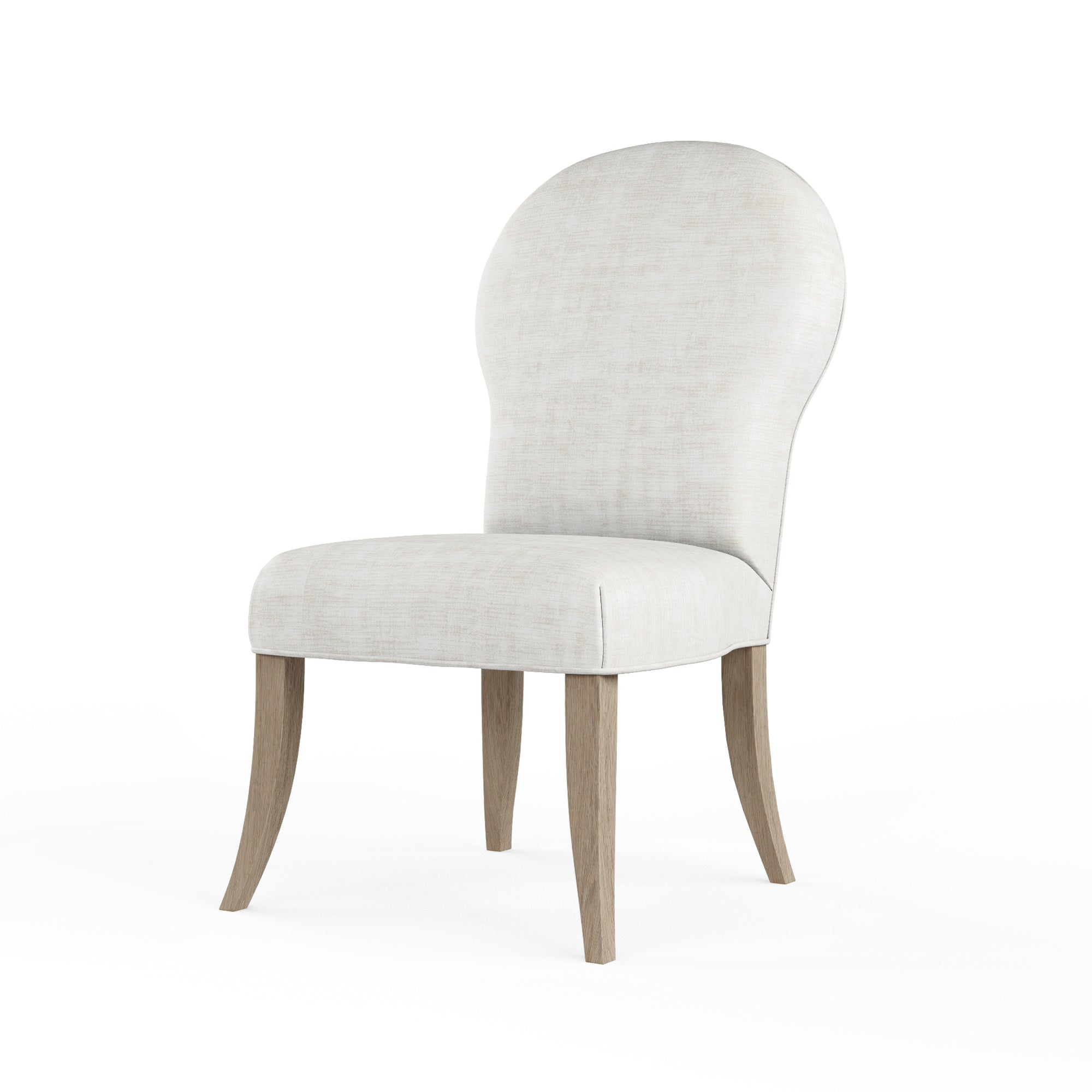 Caitlyn Dining Chair - Alabaster Crushed Velvet - Tandem Arbor